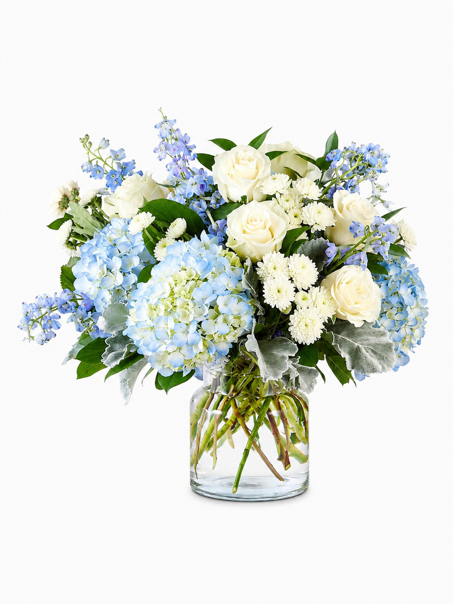 Blue Skies & Bright Wishes Bouquet | Same Day Flower Delivery