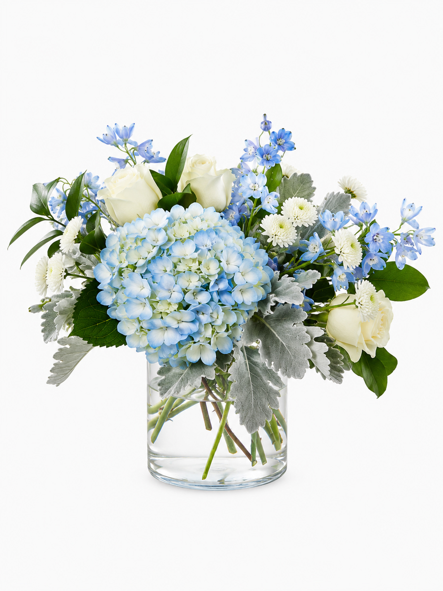 Blue Skies & Bright Wishes Bouquet | Same Day Flower Delivery